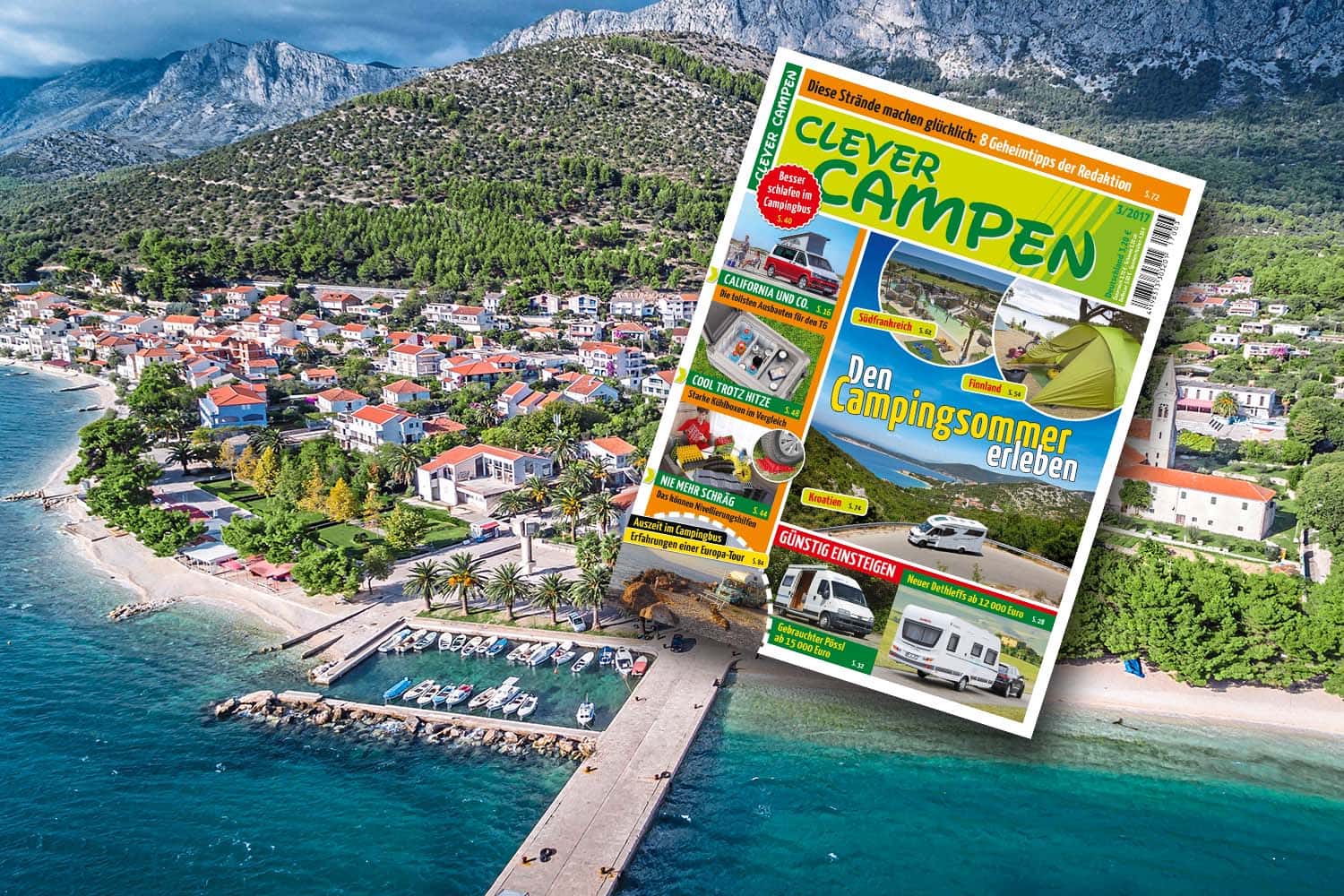 Jetzt neu am Kiosk: Clever Campen Sommerausgabe 3/2017