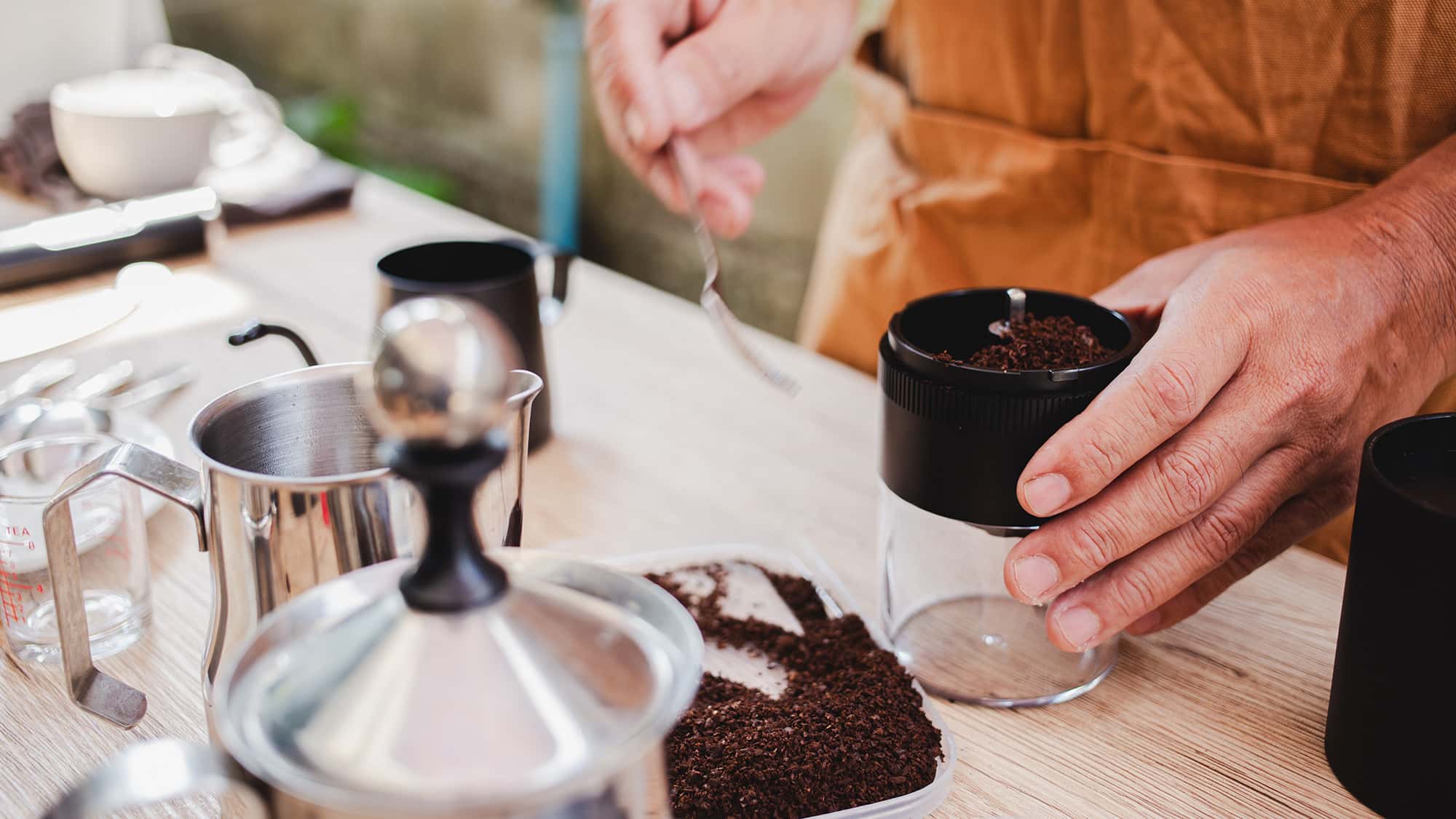 Das perfekte Barista-Camping-Set-up